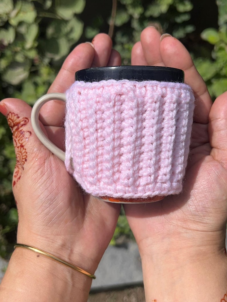 Crochet Mug Cozy Pattern | Ribbed Texture, Beginner Friendly (PDF ...