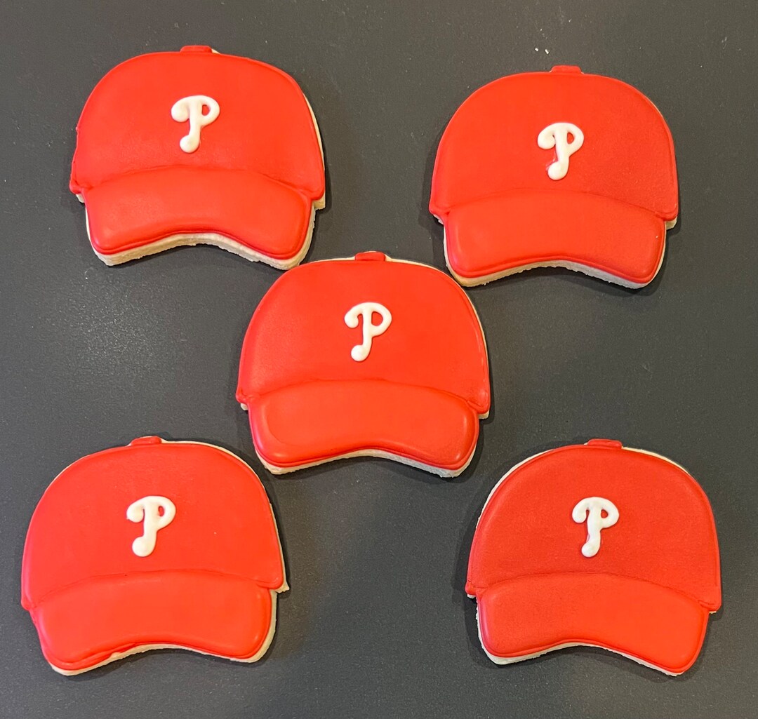 Phillies Cap Cookies - Etsy