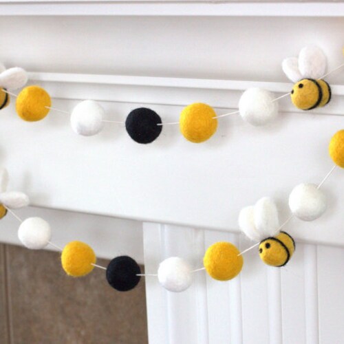 Bumble Bee Felt Shapes Black & Golden Yellow Yellow Jacket - Etsy