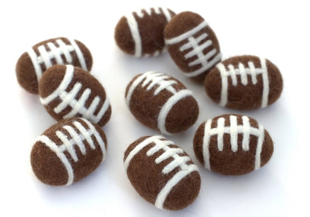Football Felted Shapes Set of 3 or 5 Craft Sports Garland Nursery ...