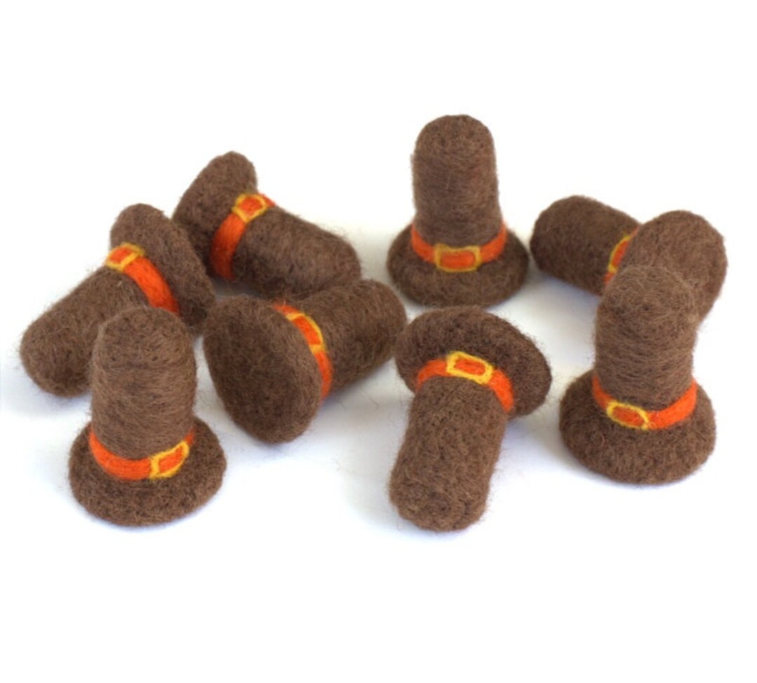 Thanksgiving Pilgrim Hat Felt Shapes- Fall Tiered Tray, Autumn Bowl ...