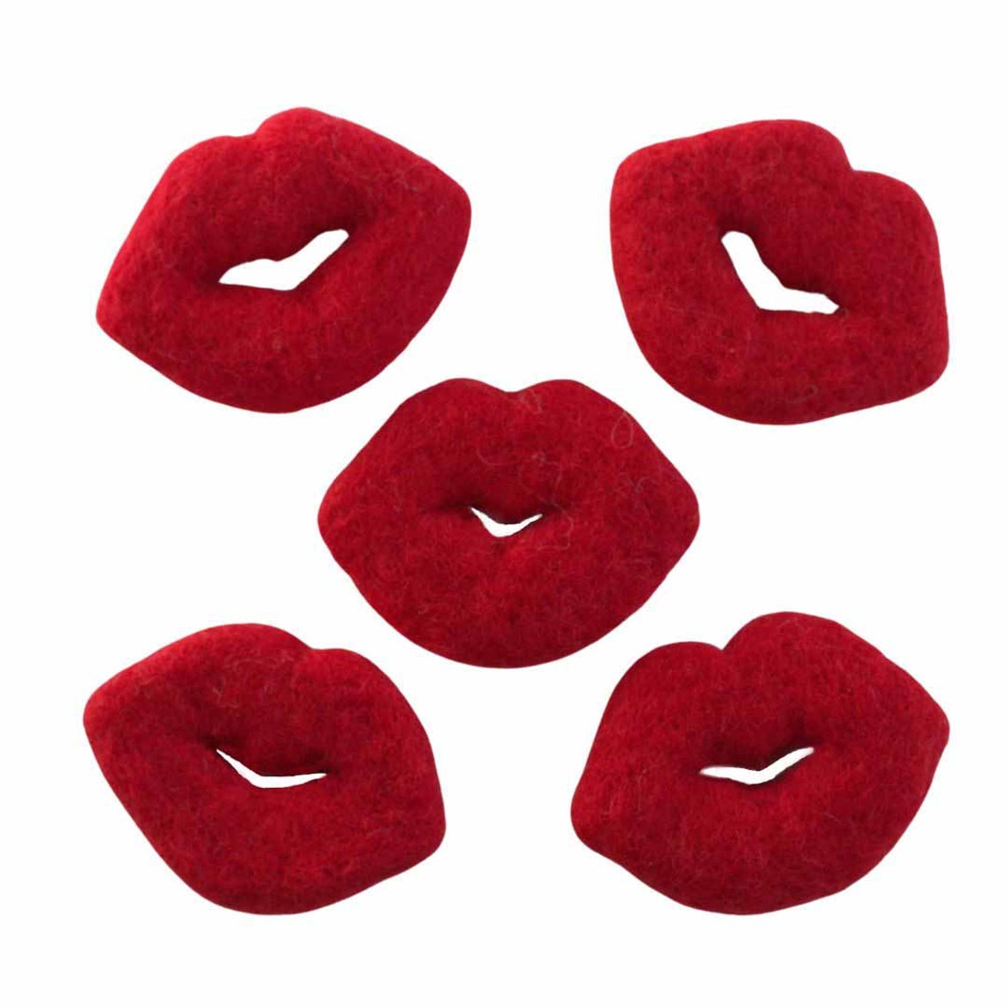 Valentine's Day Lips- SET OF 3 or 5- Red Lipstick- Bowl Filler, Tiered ...
