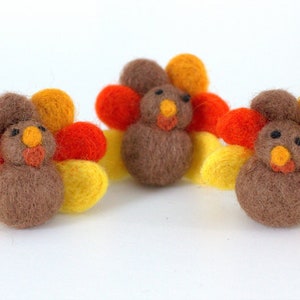 Thanksgiving Turkey Fall Wool Felt Shapes- Tiered Tray, Autumn ...