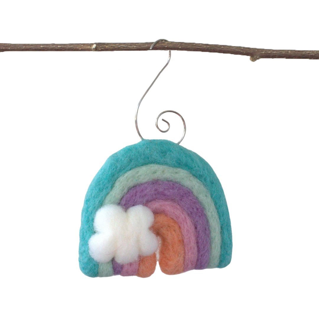 Rainbow Ornaments- SET of 1 or 3- Pastel- Christmas Tree Decor With ...