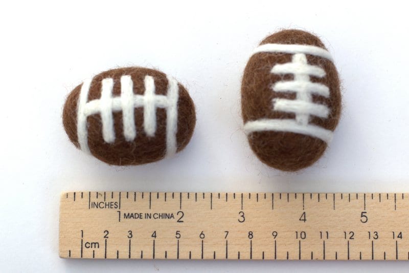 Fall Football Garland- 1" Felt Balls 2.25" Footballs- Halloween Autumn ...