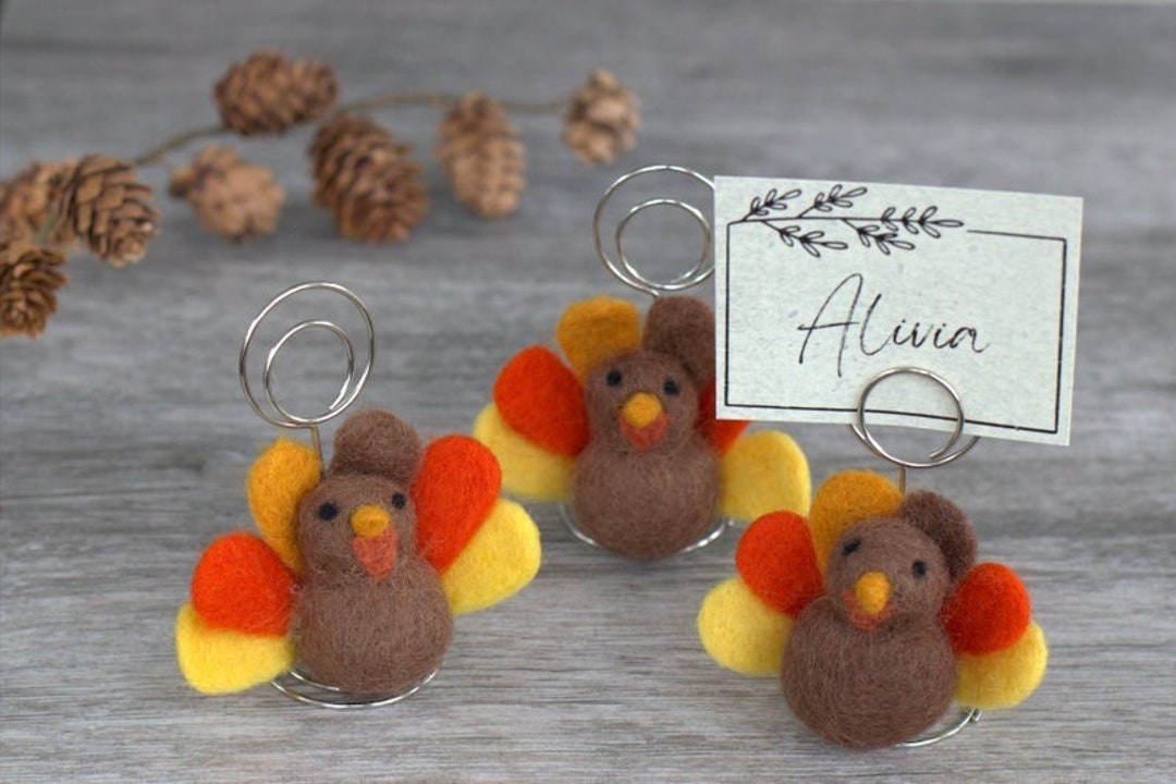 Thanksgiving Turkey Place Card Holders- Name Tag Table Setting Decor ...