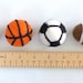 Sports Shapes- Football, Baseball, Basketball, Soccer Ball- 100% Wool ...