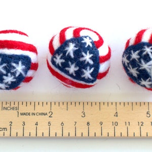 American Flag Felt Balls- Red White Blue Fourth of July- Stars ...