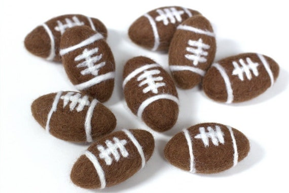 Football Felted Shapes Set of 3 or 5 Craft Sports Garland - Etsy