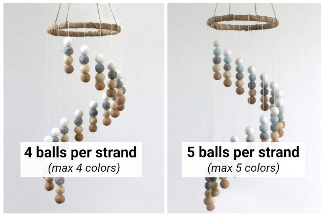 Design Your Own SPIRAL Felt Ball Mobile | Etsy