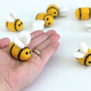 Bumble Bee Felt Shapes Black & Golden Yellow Yellow Jacket - Etsy