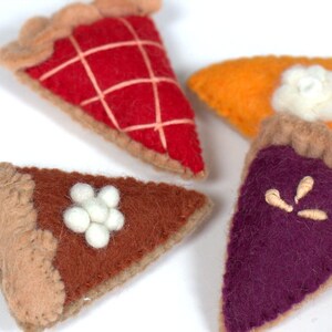 Felt Pie Slices- SET OF 4- Thanksgiving Tiered Tray, Fall Bowl Filler ...