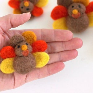 Thanksgiving Turkey Felted Shapes Fall Autumn Decor 100% Wool Felt ...