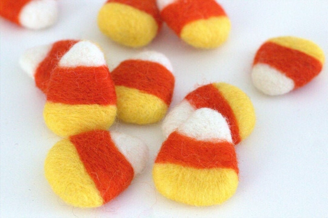 Candy Corn Felt Shape Fall Tiered Tray, Autumn Harvest Bowl Filler ...