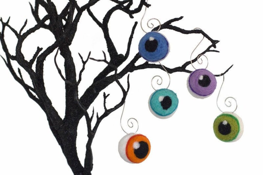 Halloween Eyeball Ornaments Spooky Monster Eyes Wool Felt - Etsy
