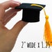 Graduation Hat Felt Ball Garland Black Gold White With BLACK Tassels 1 ...