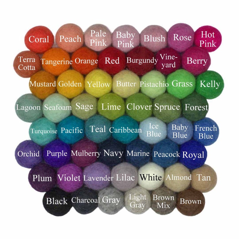 CUSTOM Baseball Garland- CHOOSE Your Own Colors- 1" Felt Balls 1.75 ...