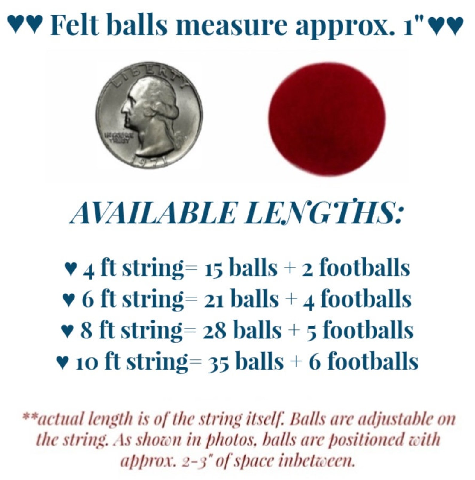 Fall Football Garland- 1" Felt Balls 2.25" Footballs- Halloween Autumn ...