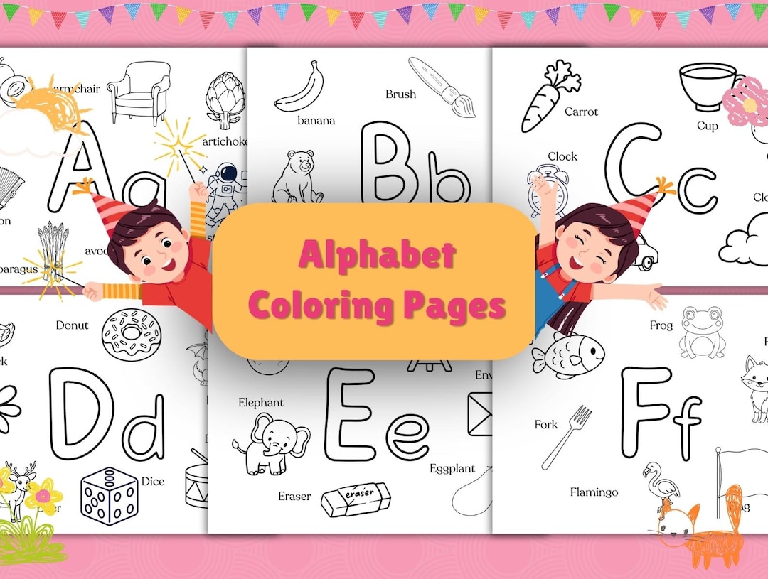 Alphabet Coloring Pages for Preschool, ABC Learning Activity (printable ...