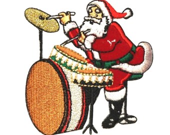 Santa playing drum | Etsy