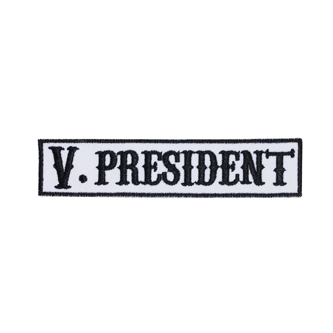 V. President SOA Name Tag Vice Patch Biker Gang Embroidered Iron on ...