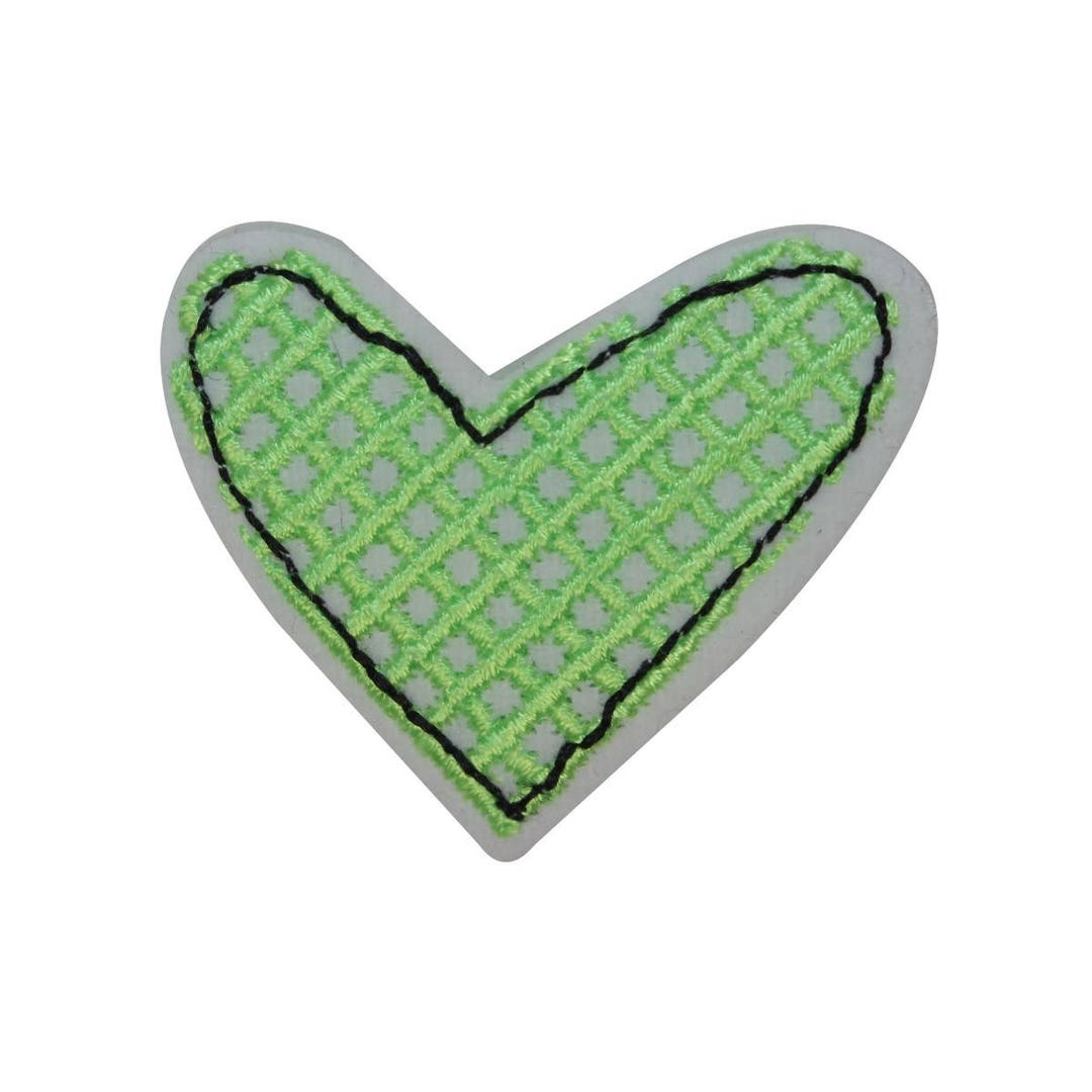 ID 3263B Stitched Heart Patch Valentine Day Love Embroidered Iron on ...