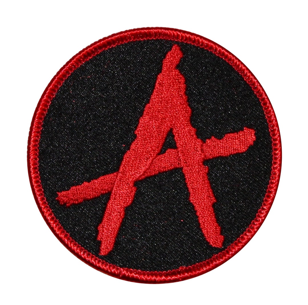 Anarchy Symbol Badge Patch Rebellion Biker Resist Embroidered Iron on ...