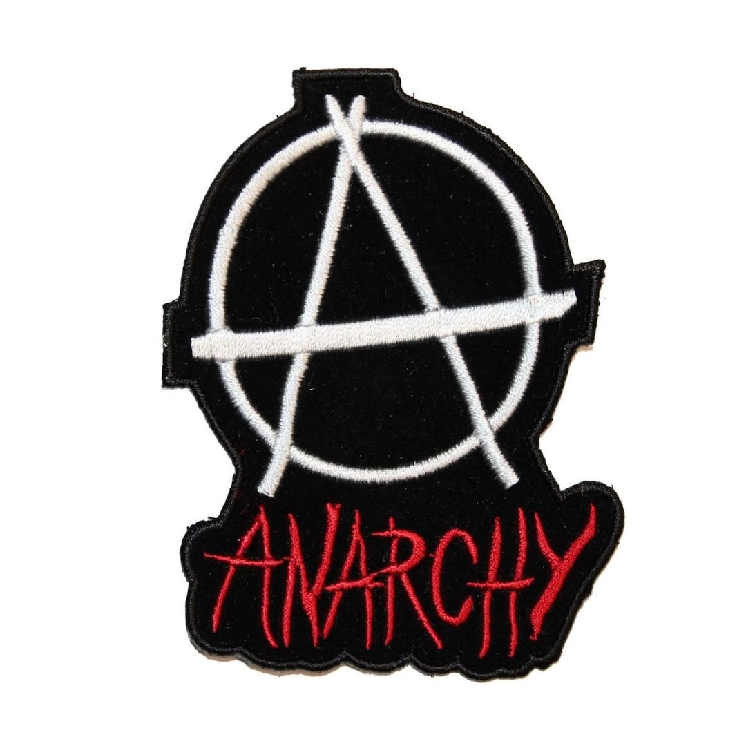Anarchy Badge Patch Punk Rebel Symbol Resistance Embroidered Iron on ...