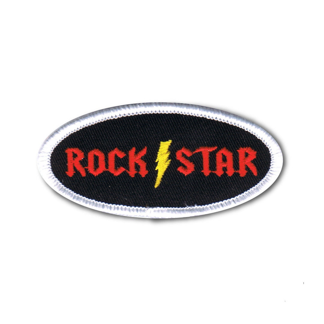 Rock Star Name Tag Patch Novelty Badge Celebrity Embroidered Iron on ...
