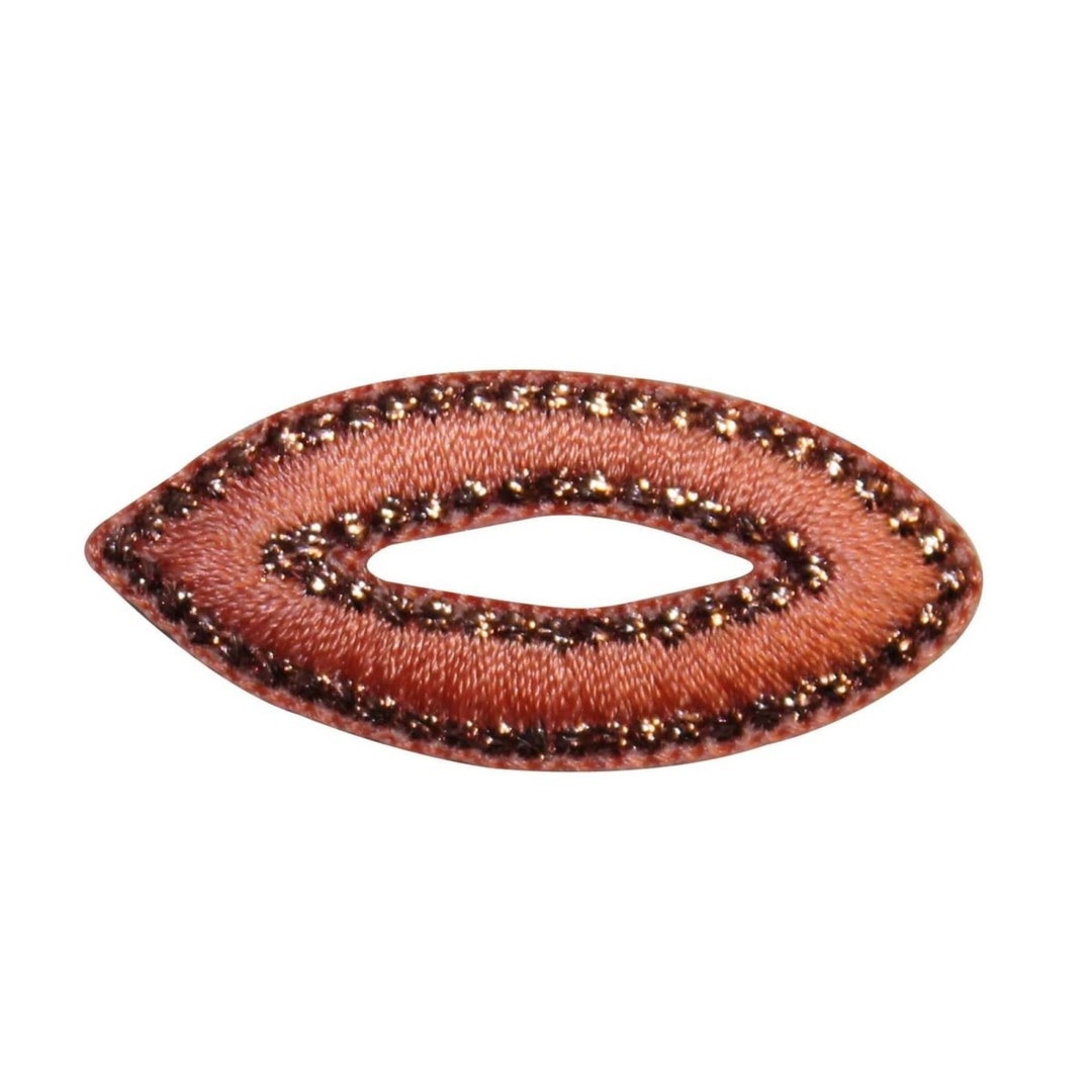 ID 8725 Pink Oval Patch Craft Design Loop Shape Embroidered Iron on ...