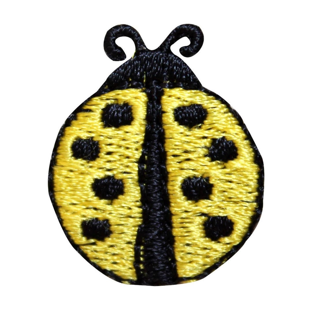 ID 1609E Yellow Ladybug Patch Flying Garden Insect Embroidered Iron on ...