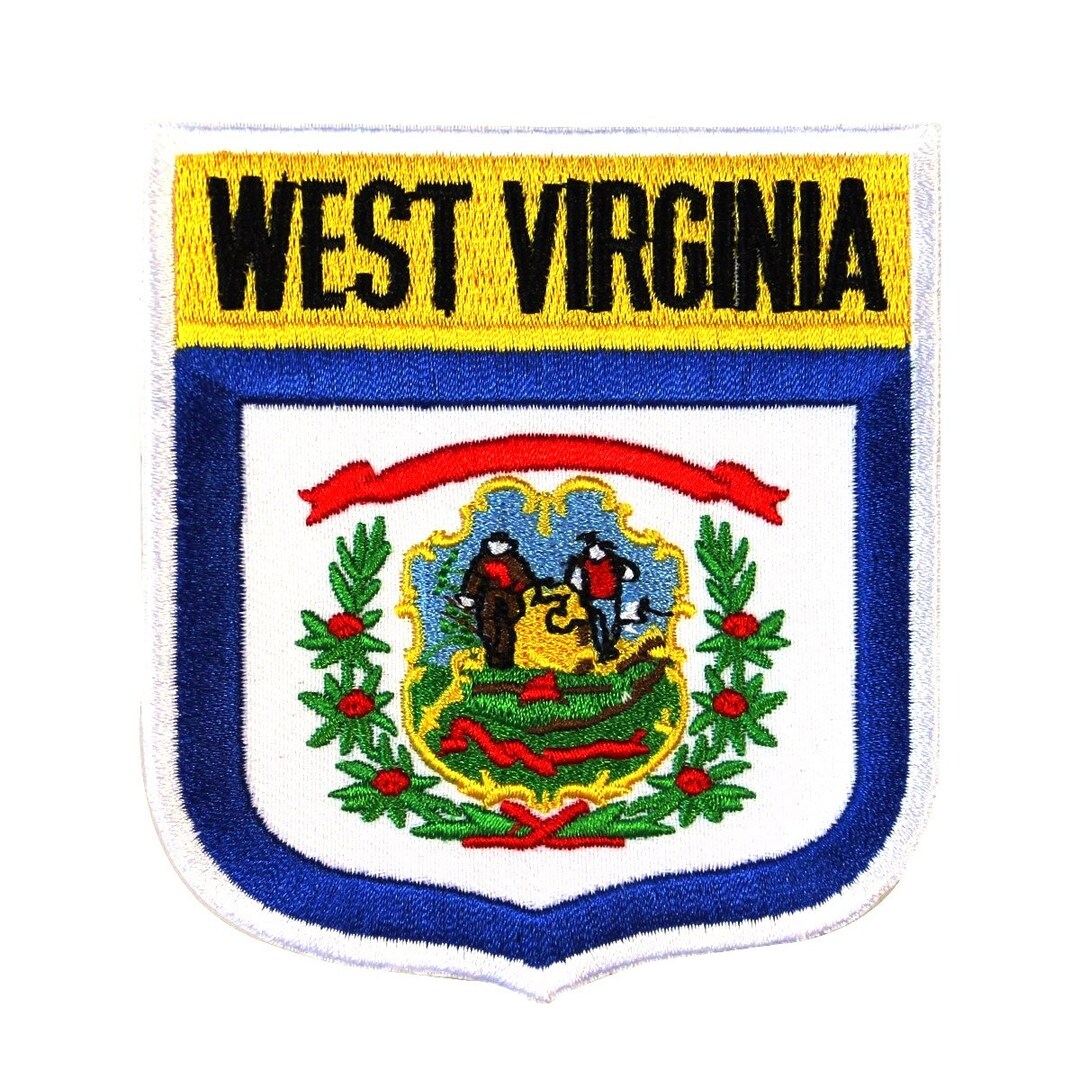 State Flag Shield West Virginia Patch Badge Travel Embroidered Iron on ...