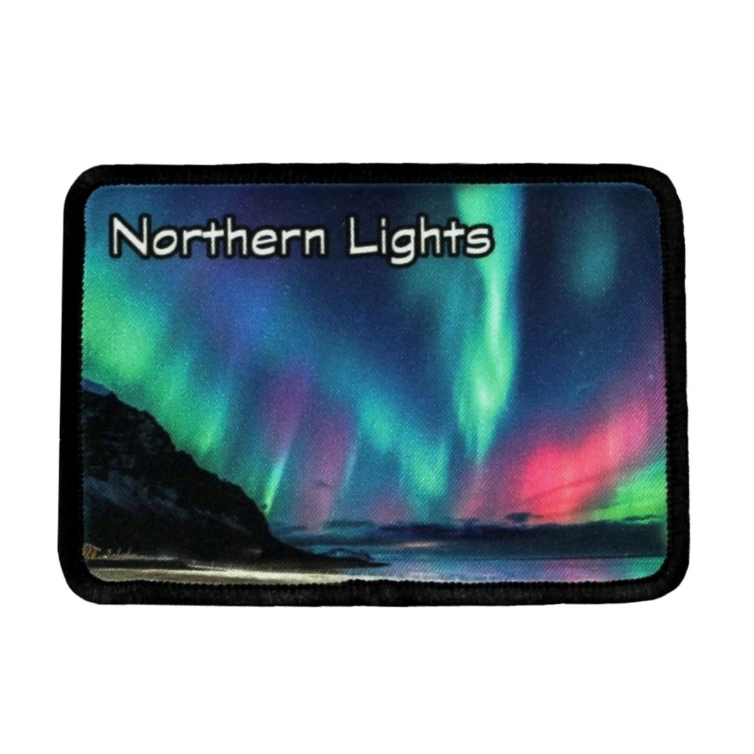 Northern Lights Patch Night Sky Colorful Travel Dye Sublimation Iron on ...
