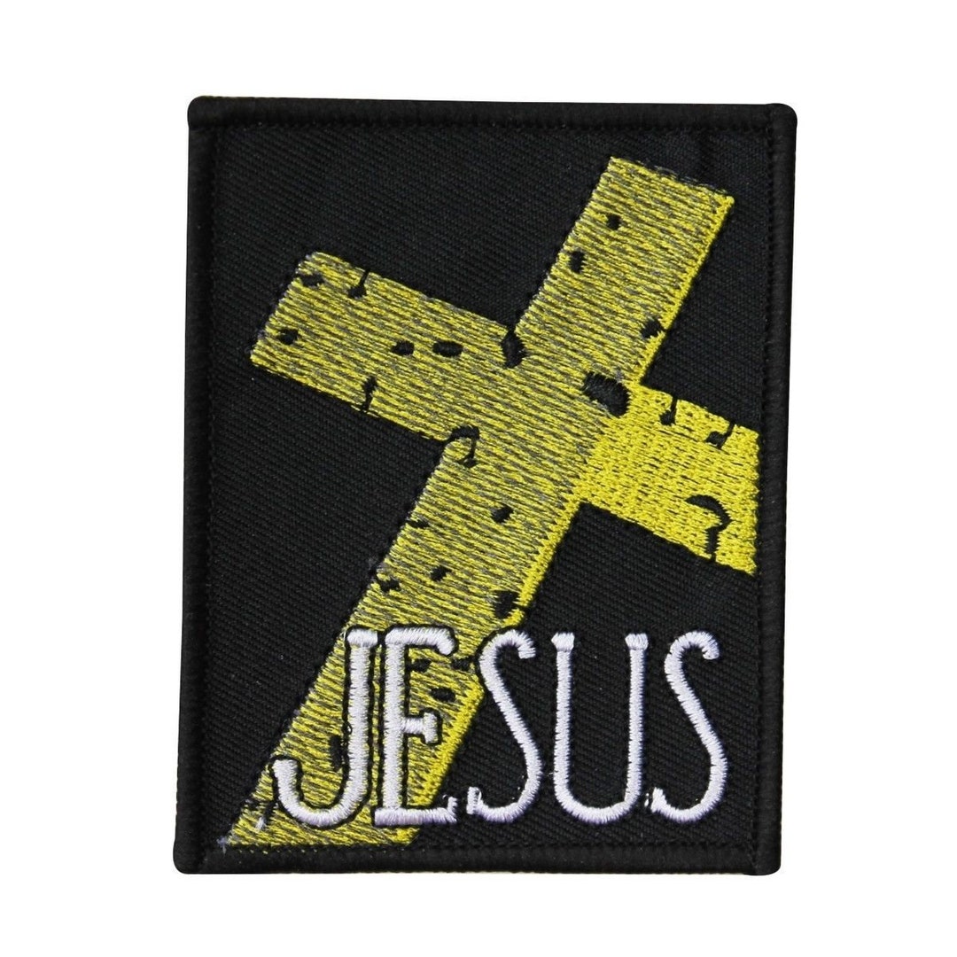 Jesus Crucifix Cross Patch Christian Faith Religion Embroidered Iron on ...
