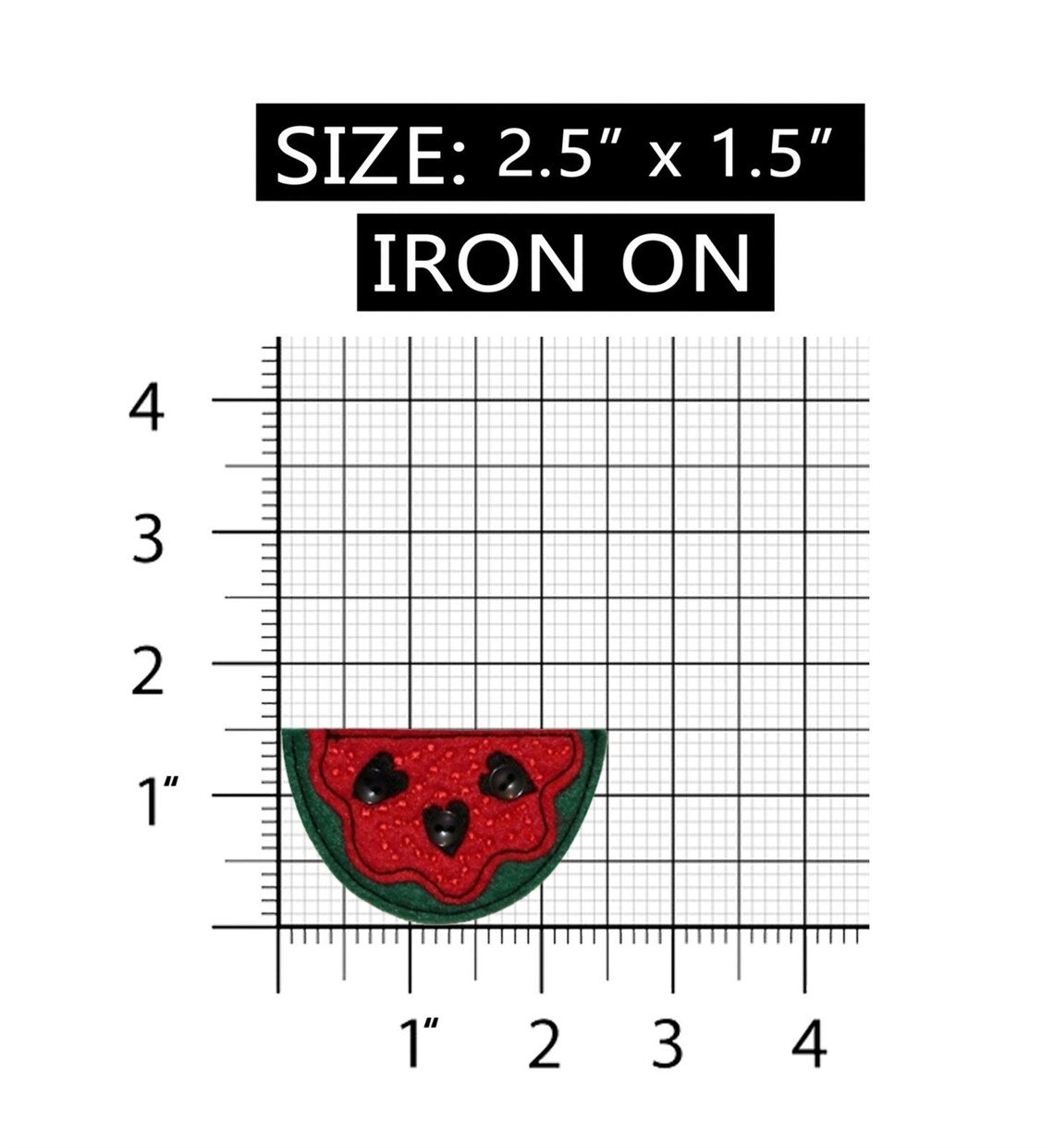 ID 1201AB Set of 2 Watermelon Slice Patches Fruit Embroidered - Etsy
