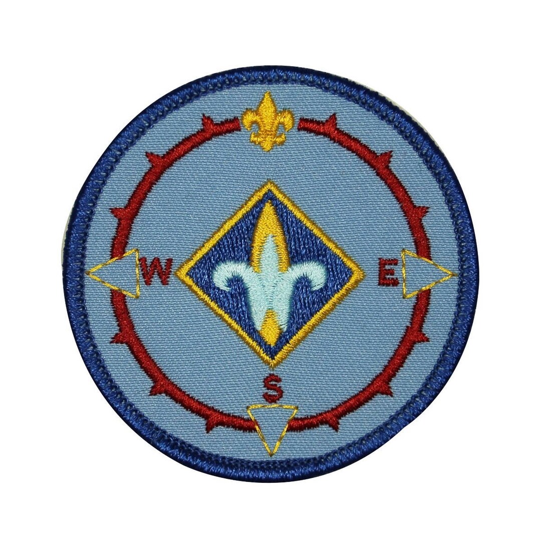 Cub Scouts Compass Badge Patch Weblos Vintage Sign Embroidered Iron on ...