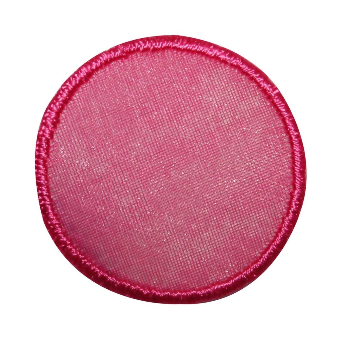 ID 8846 Pink Lace Circle Patch Sheer Cover Ball Embroidered Iron on ...