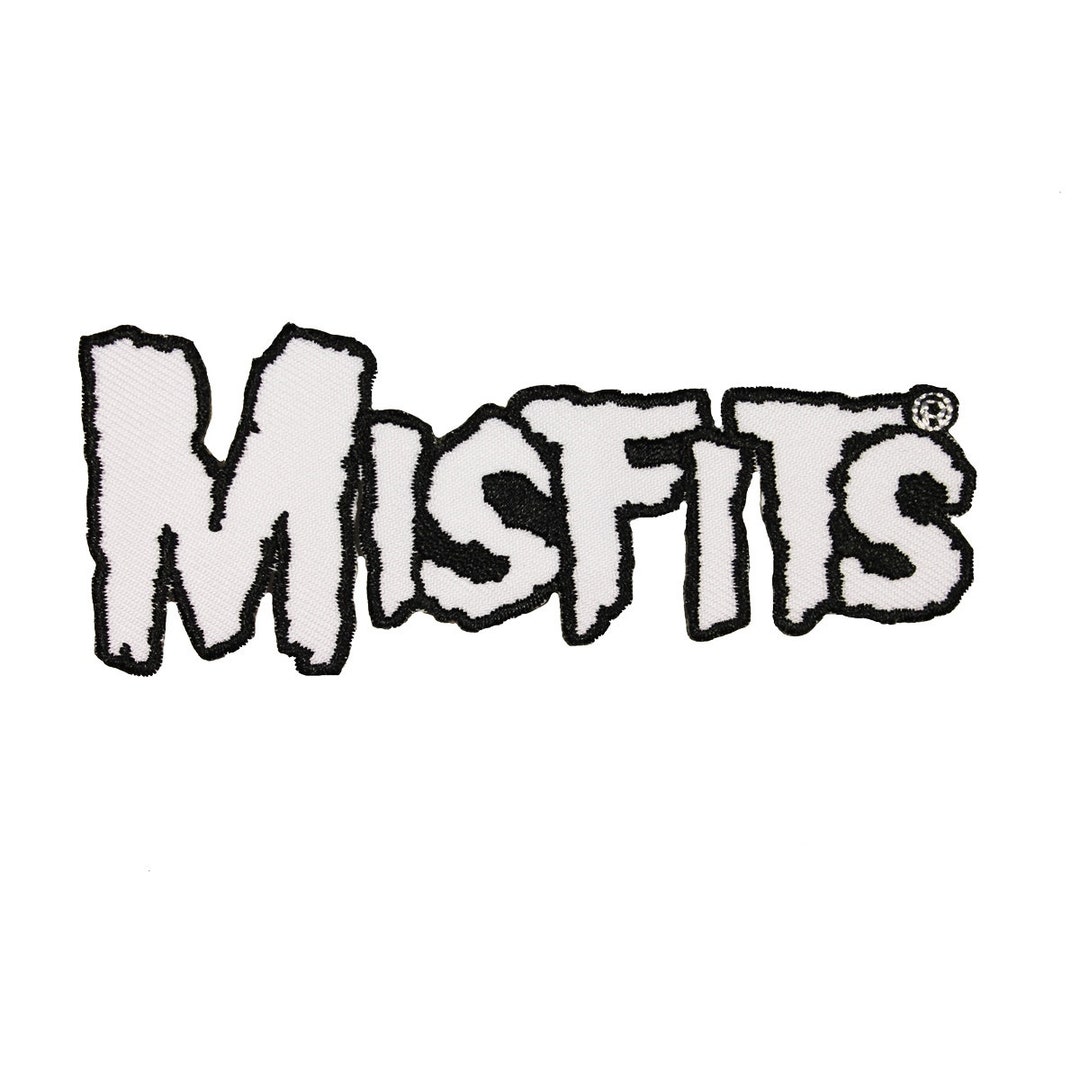 Misfits Bone White Band Name Patch Rock Music Punk Embroidered Iron on ...