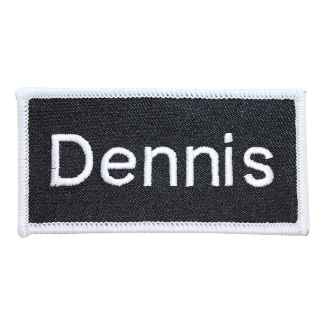 Dennis Name Tag Patch Uniform ID Work Shirt Badge Embroidered Iron on ...