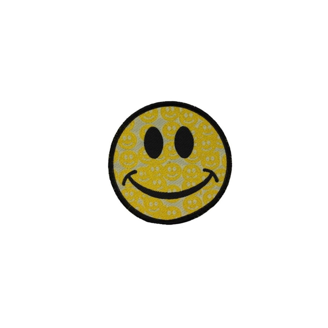 Smiley Face Patch Gold Smiley Faces Emoji Happy Hippie Woven Sew on ...