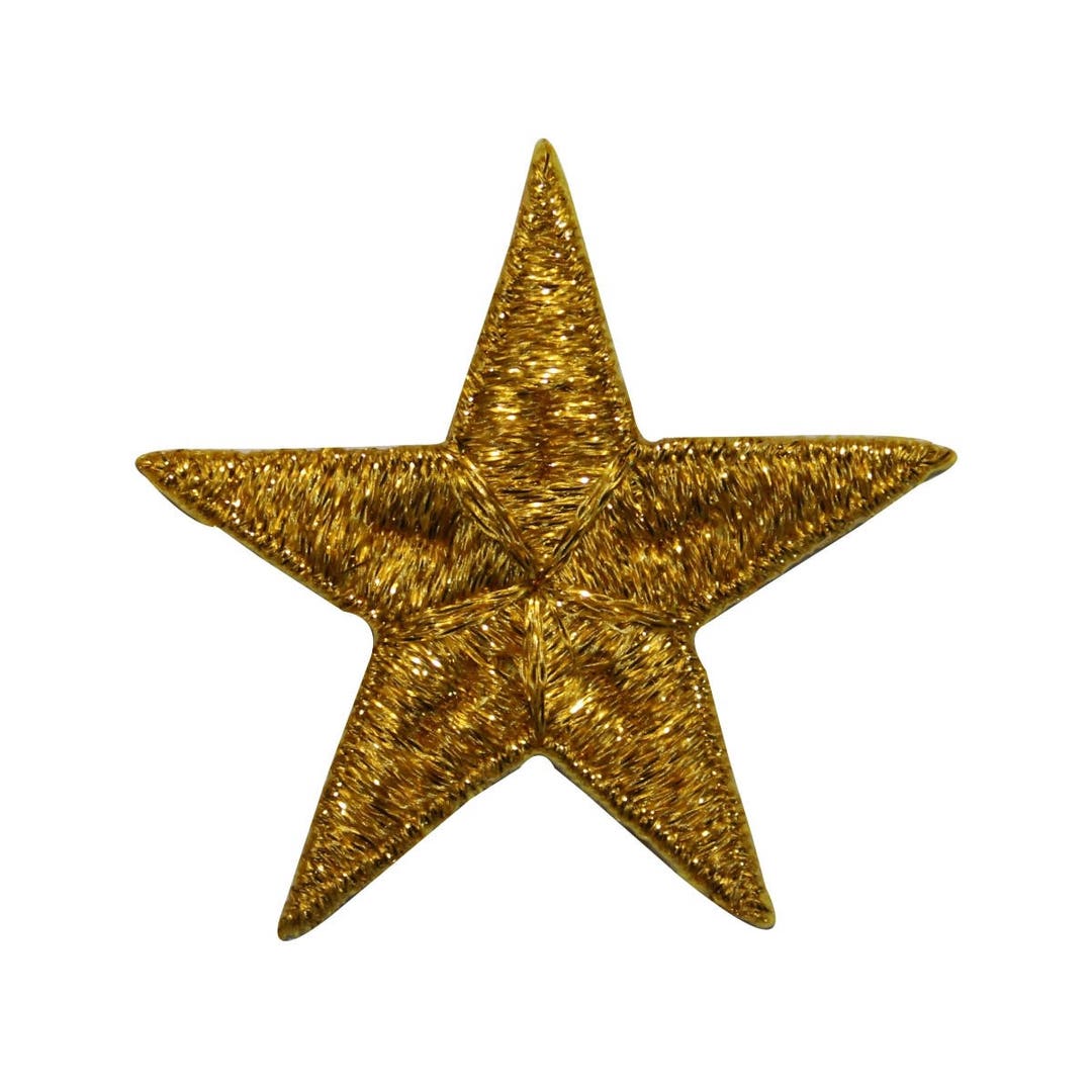 ID 3534 Shiny Gold Star Patch Night Sky Shinning Embroidered Iron on ...