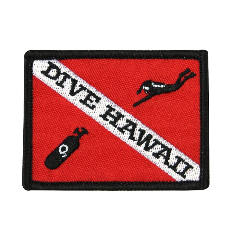 Dive Hawaii Patch Scuba Souvenir Patch Island Embroidered Iron on ...