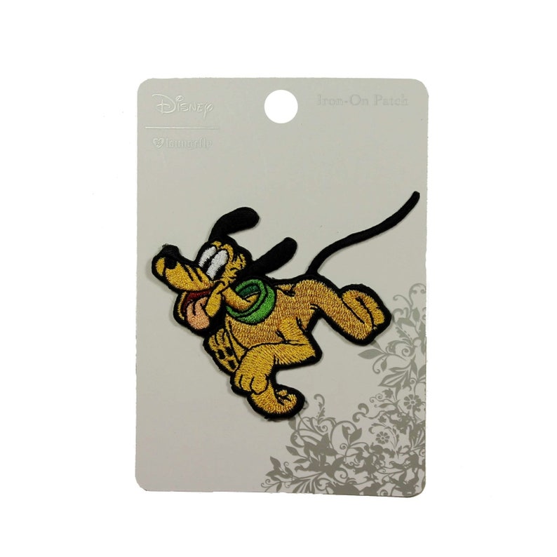 Pluto Running Patch Mickeys Cartoon Friend Disney Character Iron on ...