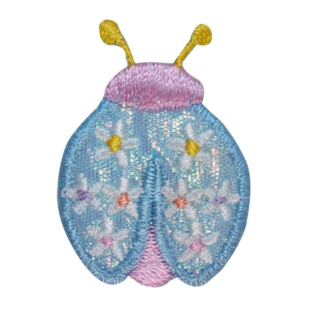 ID 1611B Flower Ladybug Patch Cute Garden Insect Embroidered Iron on ...