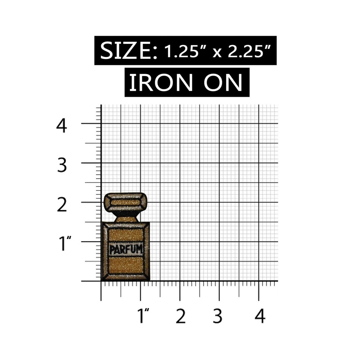 ID 7656 Gold Perfume Bottle Patch Glass Fashion Embroidered - Etsy