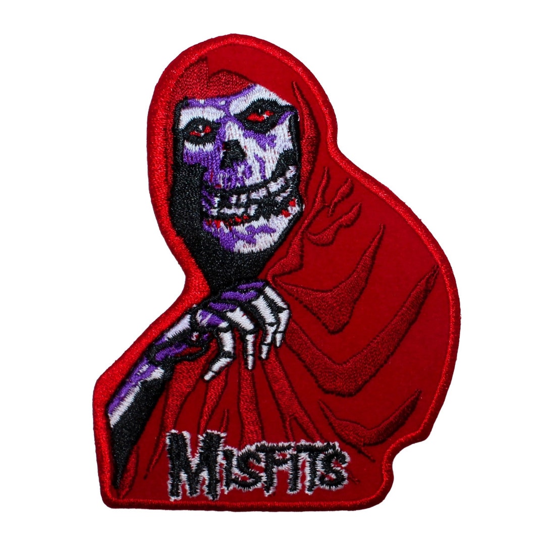 Misfits Red Fiend Logo Patch Punk Rock Music Band Embroidered Iron on ...