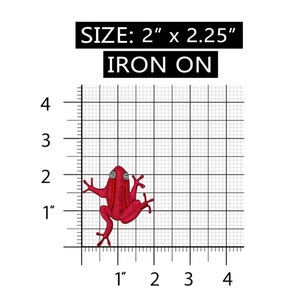 ID 0009 Red Frog Patch Blue Eyes Climbing Embroidered Iron on Badge ...
