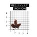 ID 7156 Dark Maple Leaf Patch Tree Fall Autumn Dry Embroidered Iron on ...