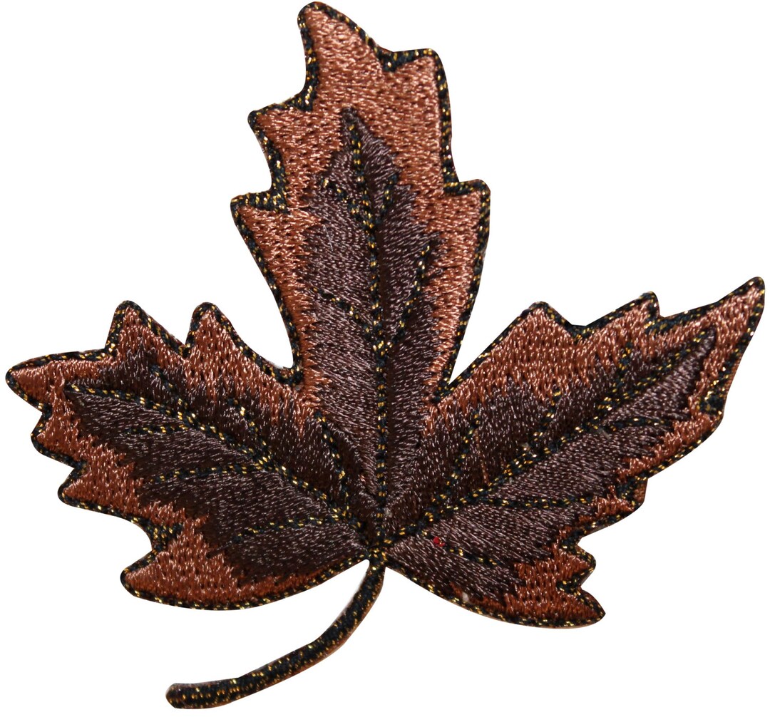 ID 7156 Dark Maple Leaf Patch Tree Fall Autumn Dry Embroidered - Etsy