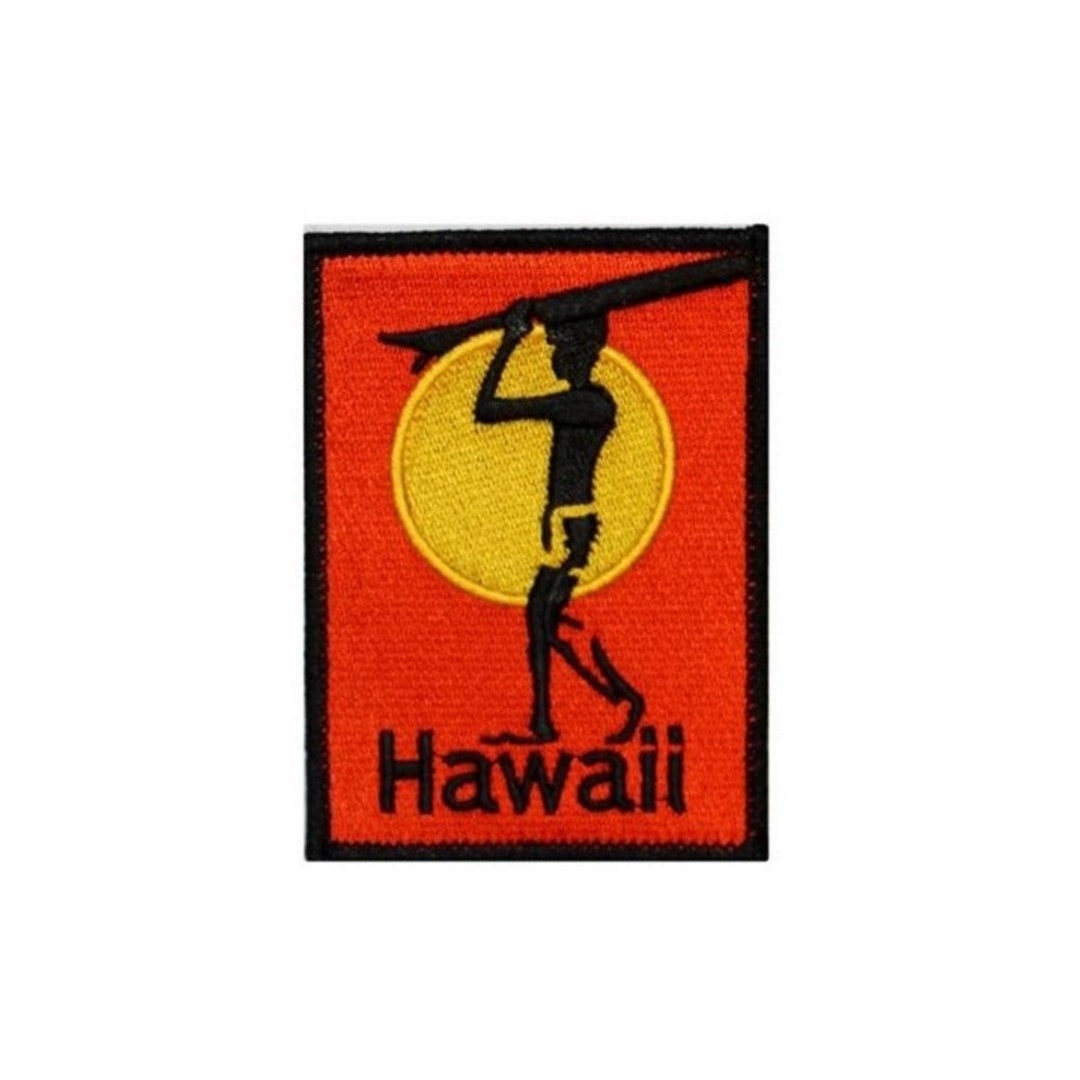 Hawaii Surfboard Patch Beach Bum Wave Rider Embroidered Sew on Applique ...